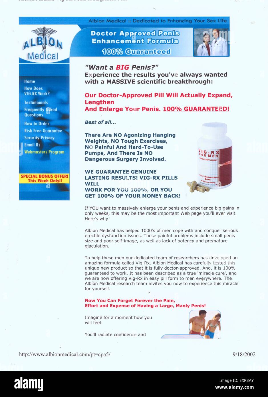 2000s USA Albion Medical Magazine Advert Stock Photo - Alamy