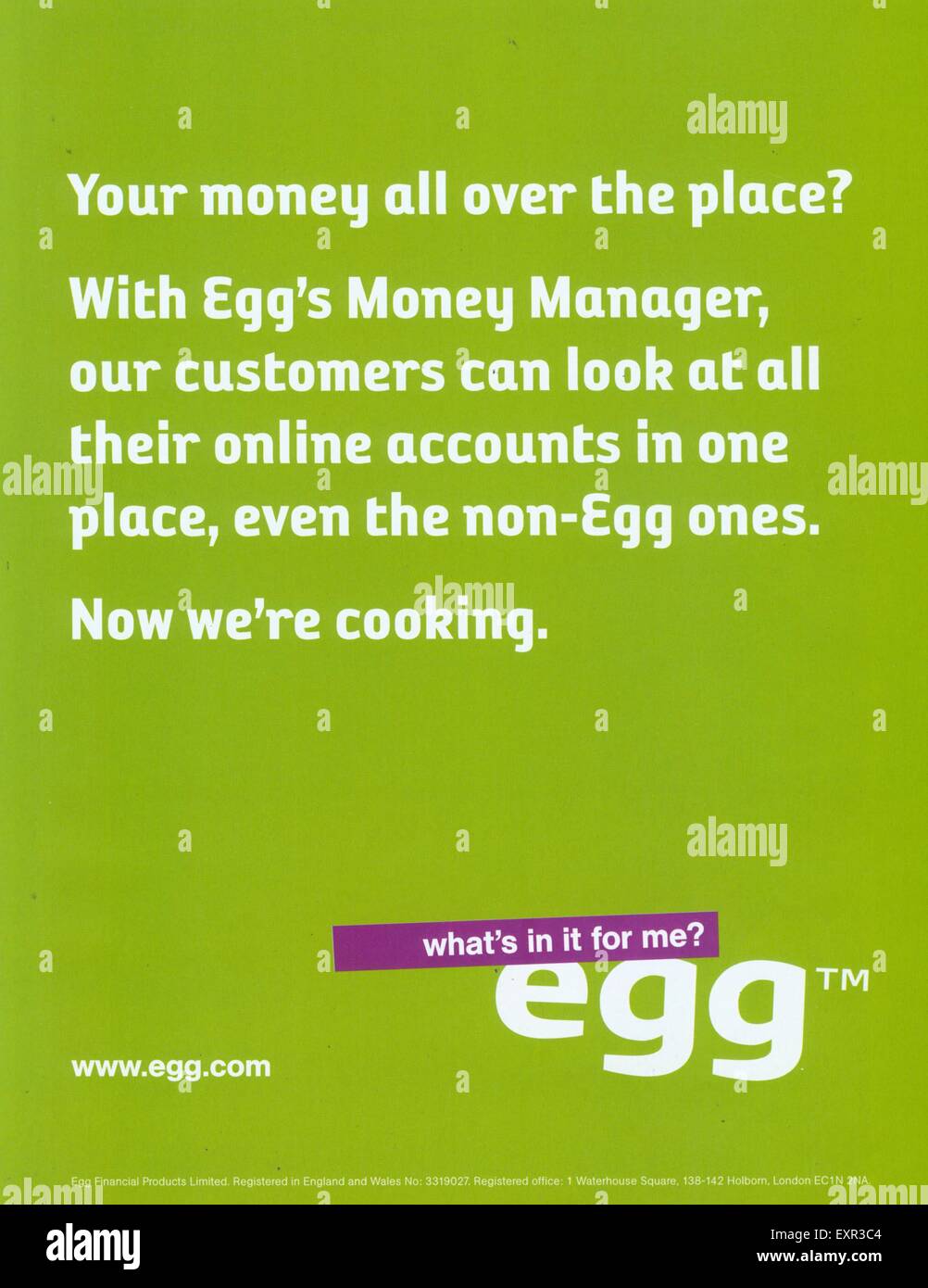 2000s UK Egg Magazine Advert Stock Photo - Alamy