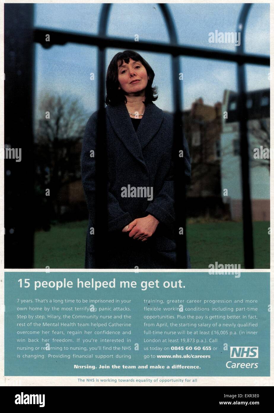2000s UK NHS Magazine Advert Stock Photo - Alamy