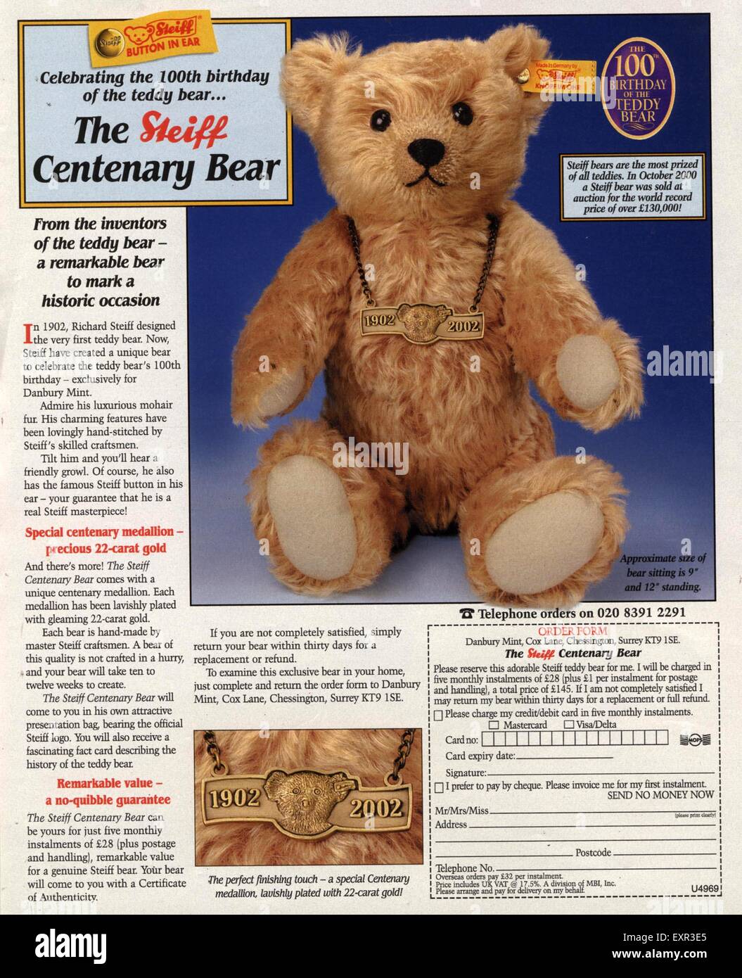 2000s UK Steiff Teddy Bears Magazine Advert Stock Photo - Alamy