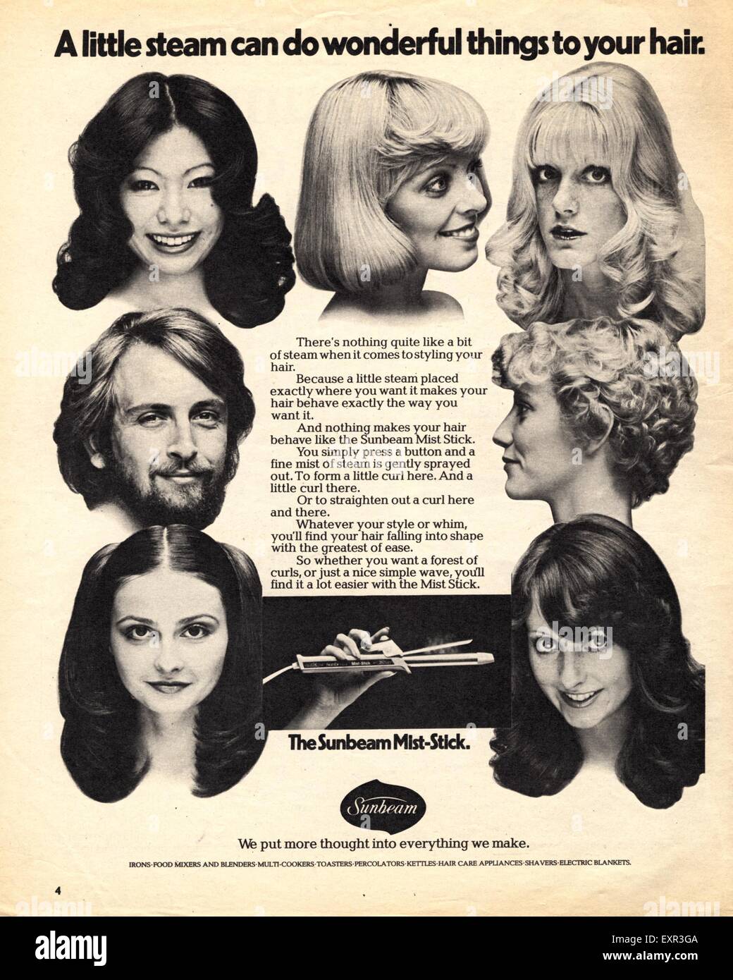 1970s UK Sunbeam Magazine Advert Stock Photo - Alamy
