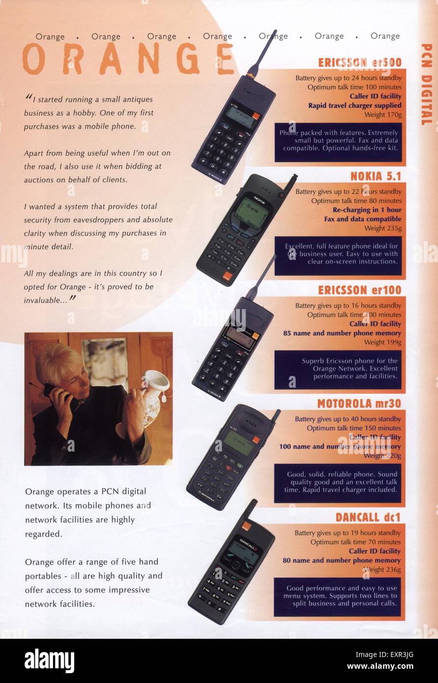 1990s UK Orange Magazine Advert Stock Photo - Alamy