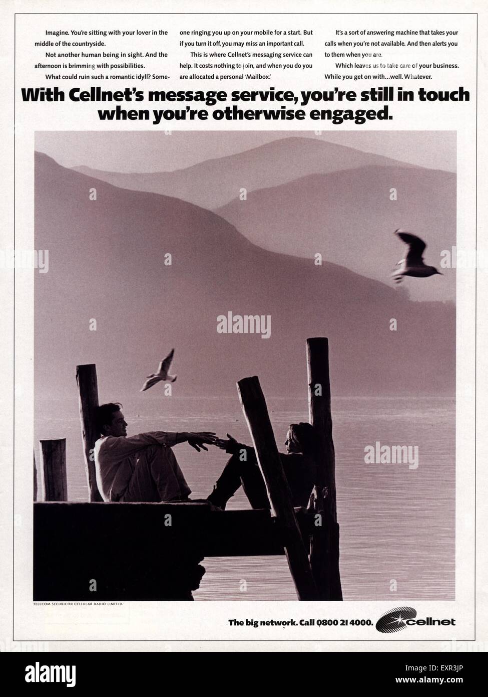 1990s UK BT Magazine Advert Stock Photo - Alamy