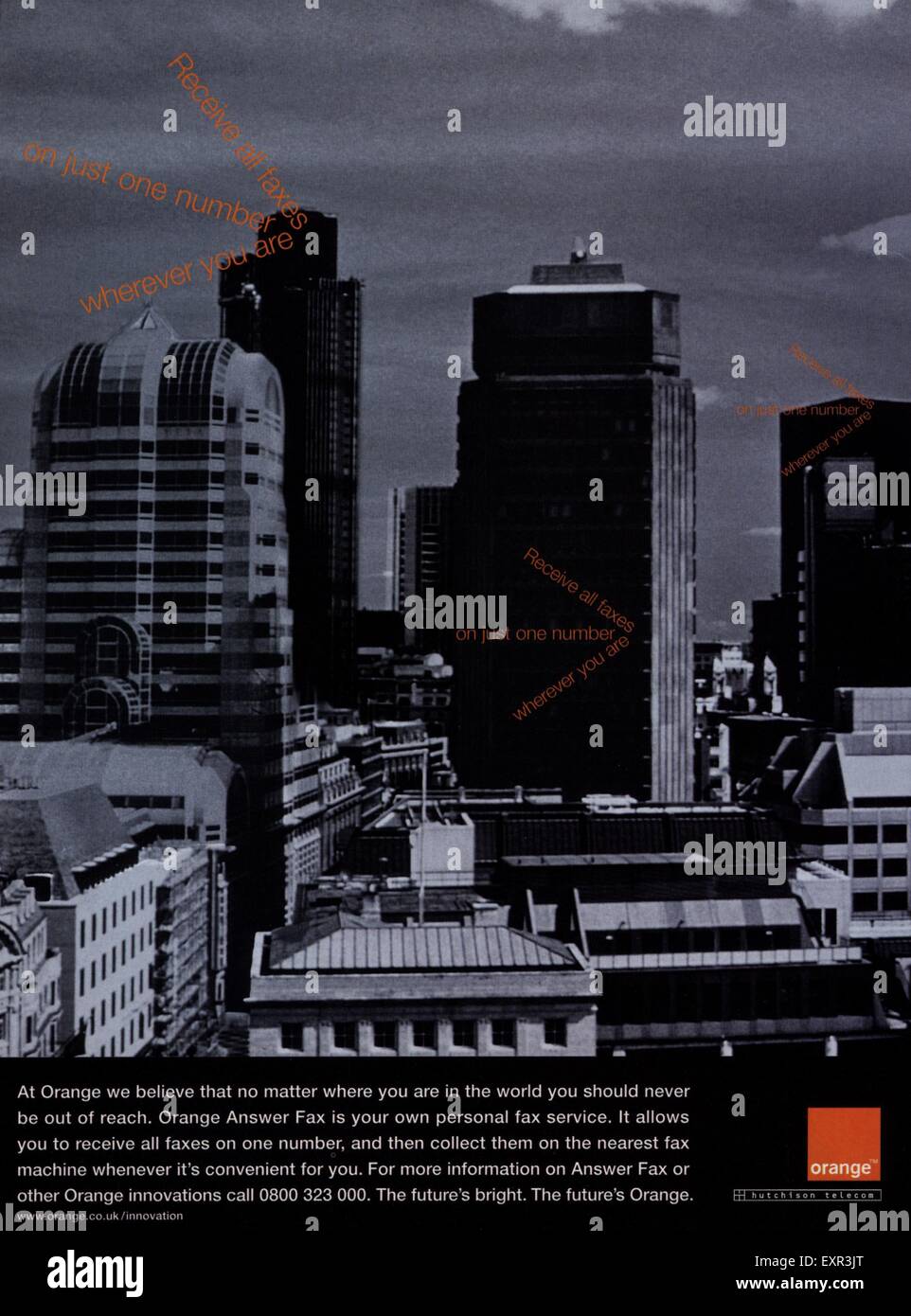 1990s UK Orange Magazine Advert Stock Photo - Alamy