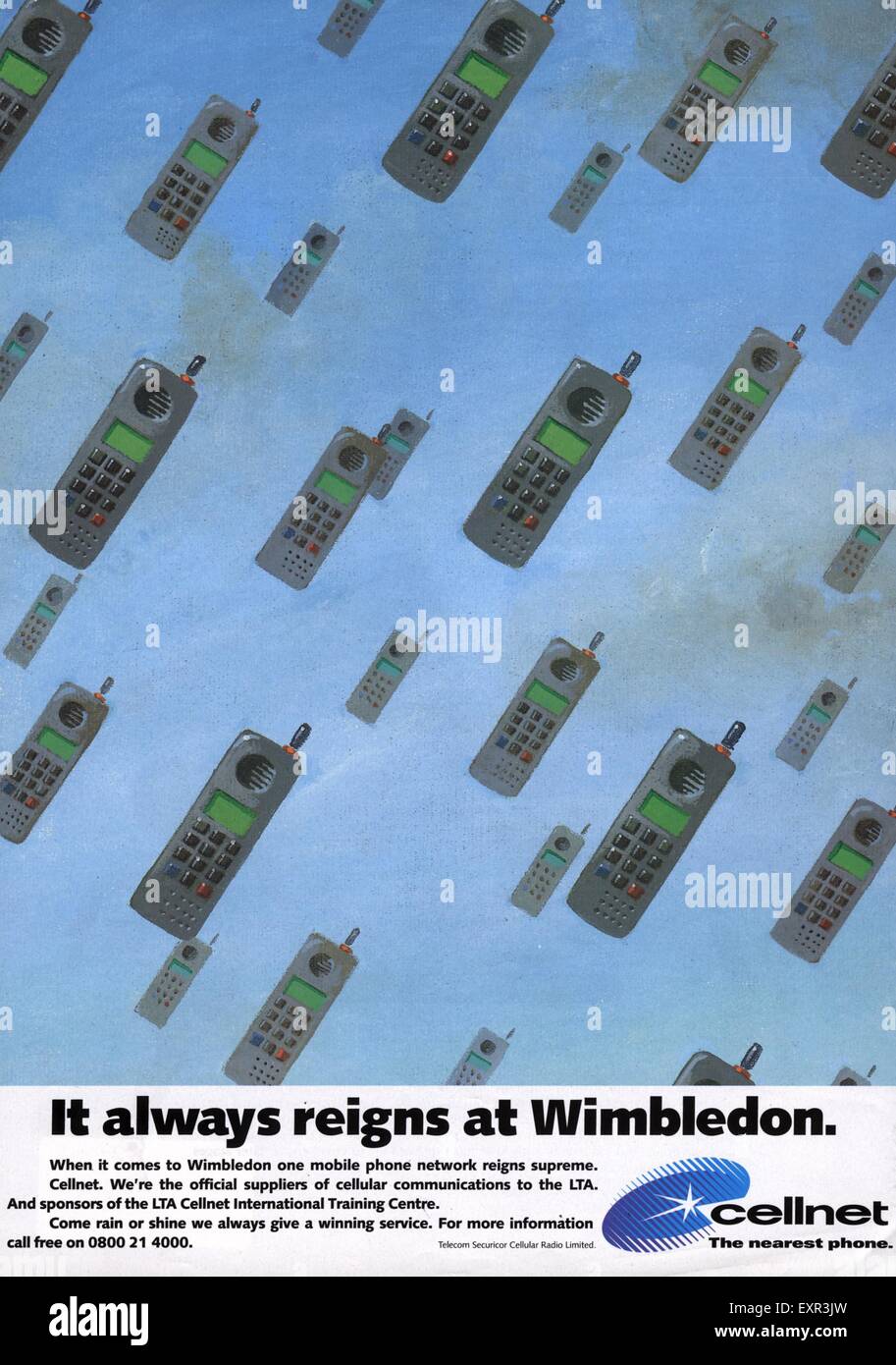 1990s UK BT Magazine Advert Stock Photo - Alamy