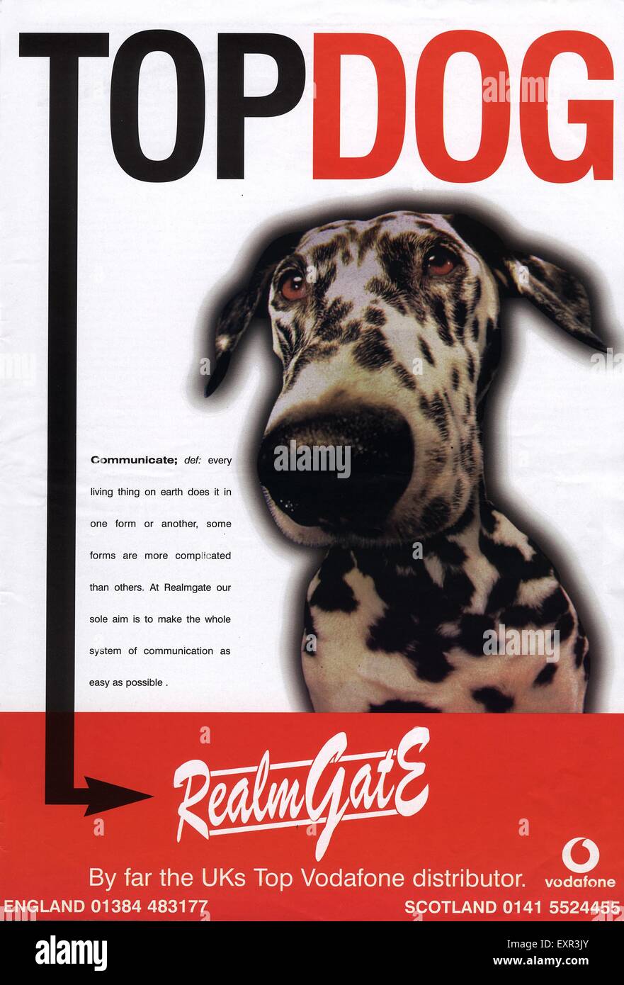 2000s UK Vodafone Magazine Advert Stock Photo - Alamy