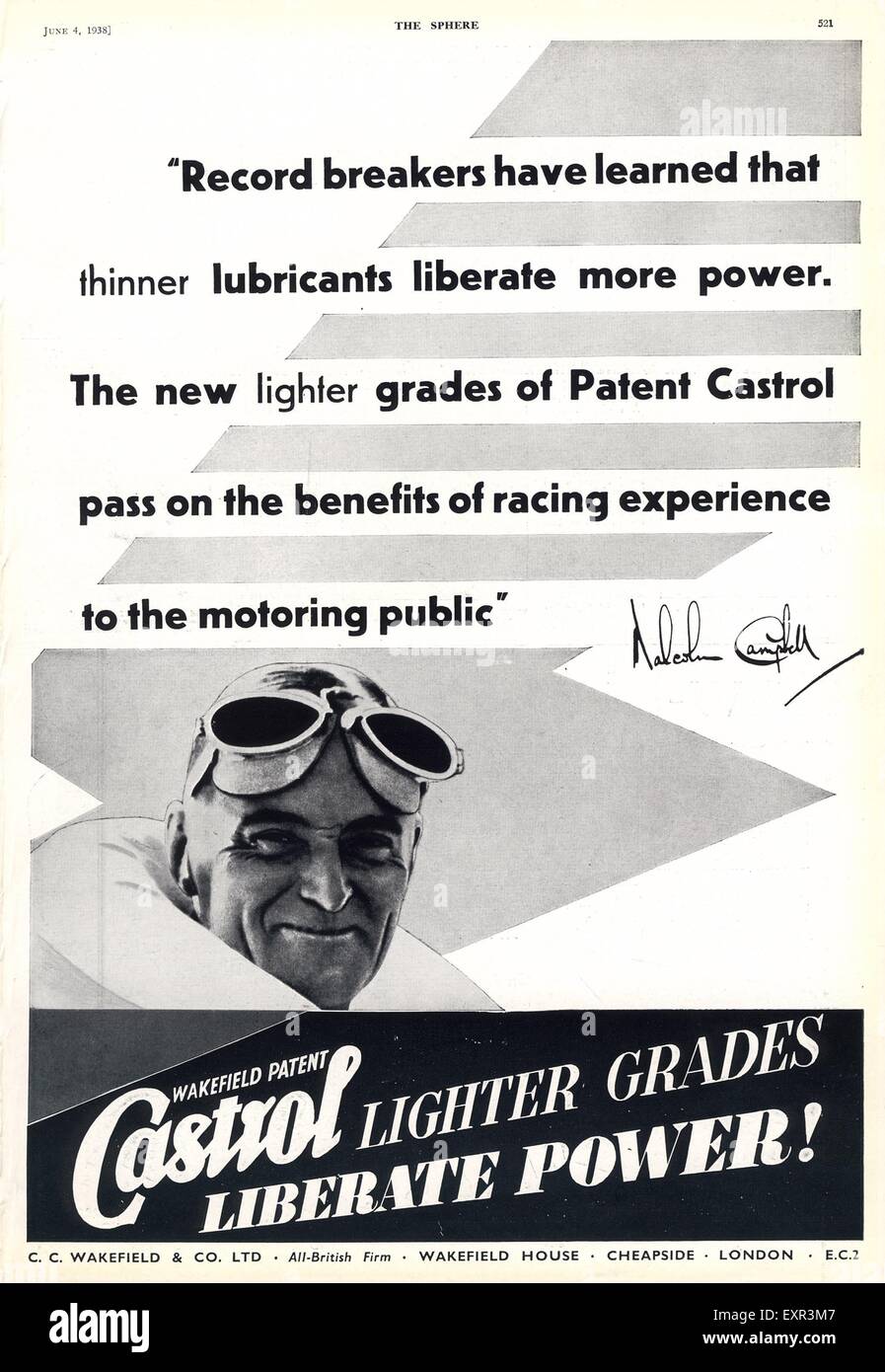 1930s UK Castrol Magazine Advert Stock Photo - Alamy