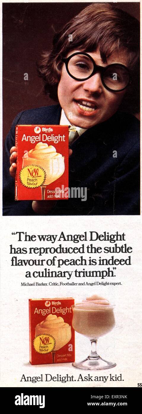 1970s UK Angel Delight Magazine Advert Stock Photo - Alamy