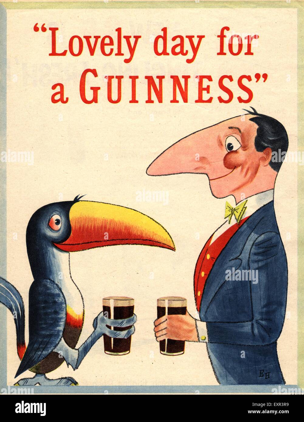 1950s UK Guinness Magazine Advert Stock Photo - Alamy