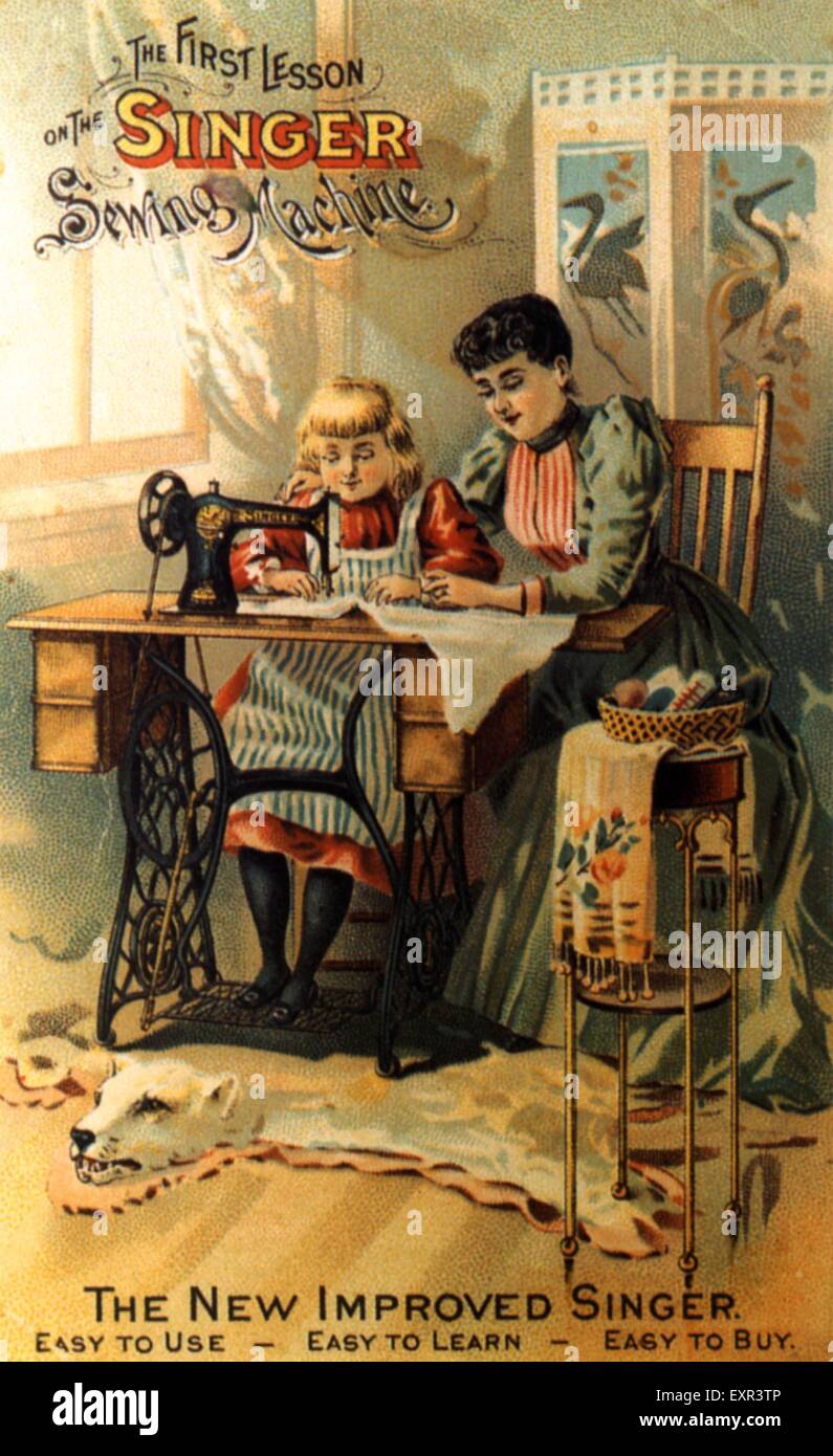 Singer sewing advert hi-res stock photography and images - Alamy