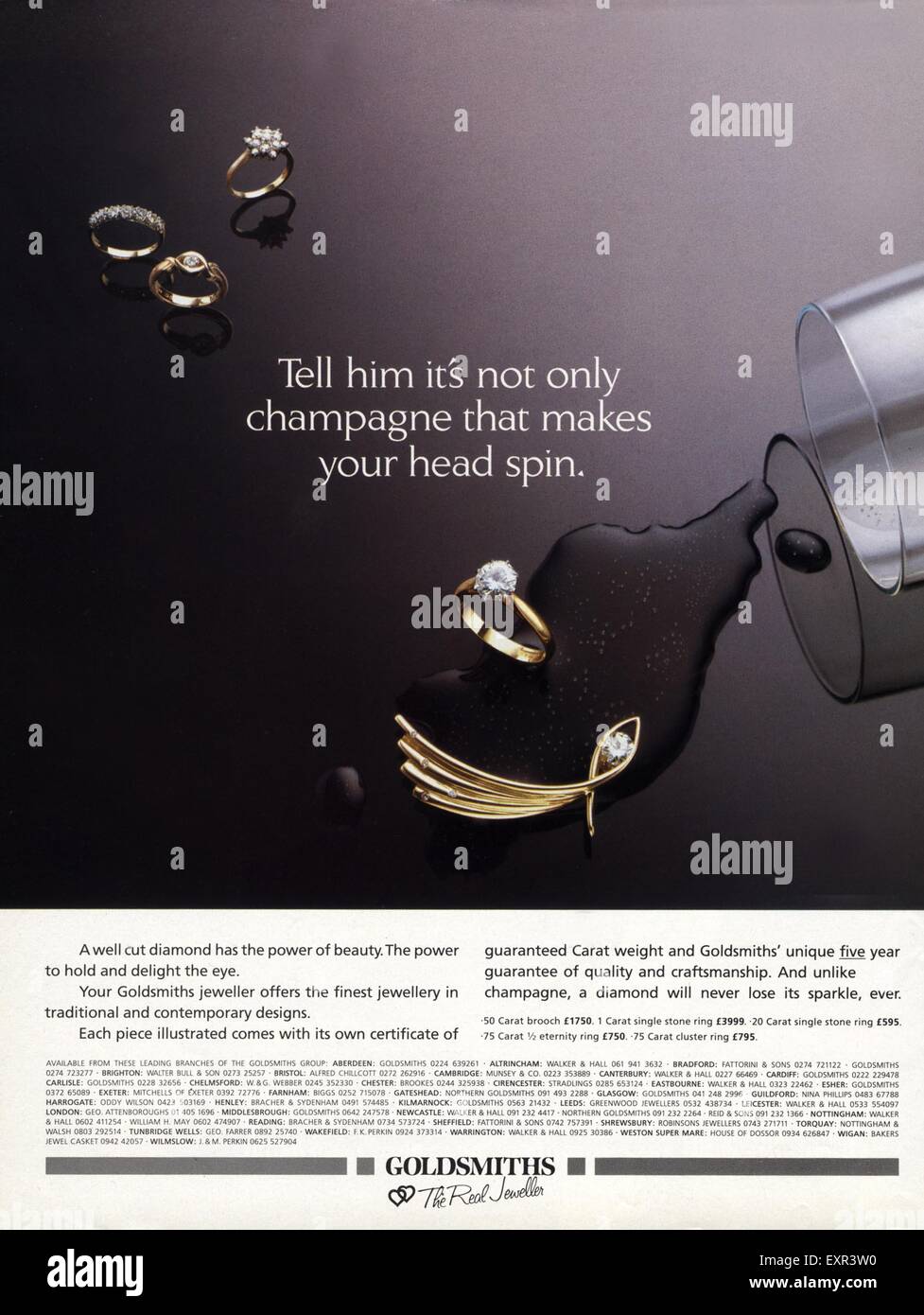 1980s UK Goldsmiths Magazine Advert Stock Photo - Alamy