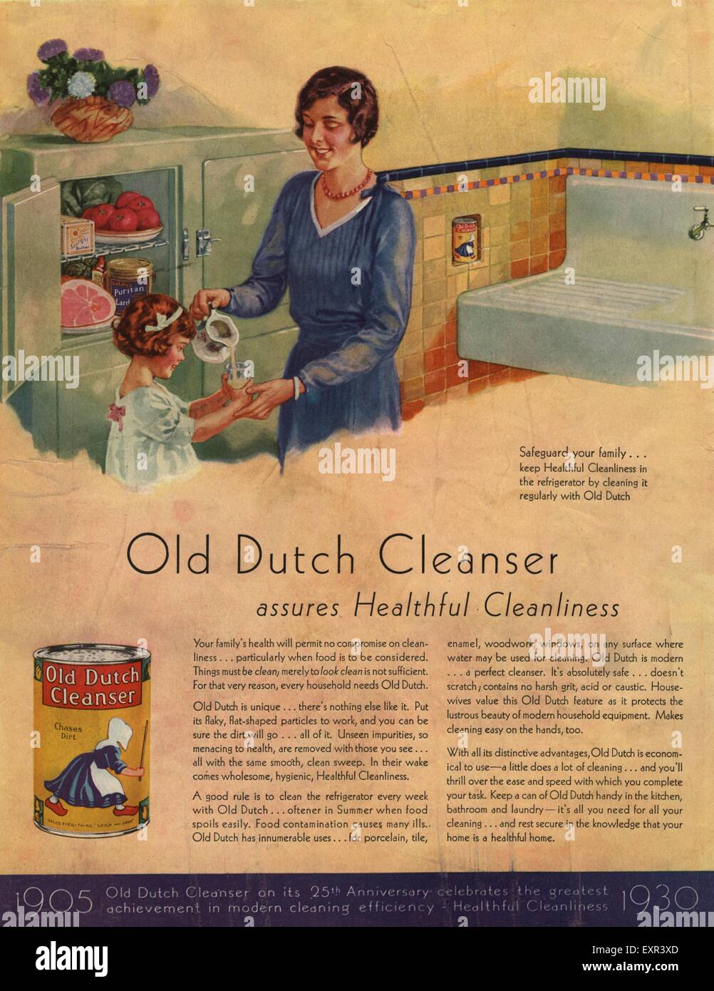1930s USA Old Dutch Magazine Advert Stock Photo - Alamy