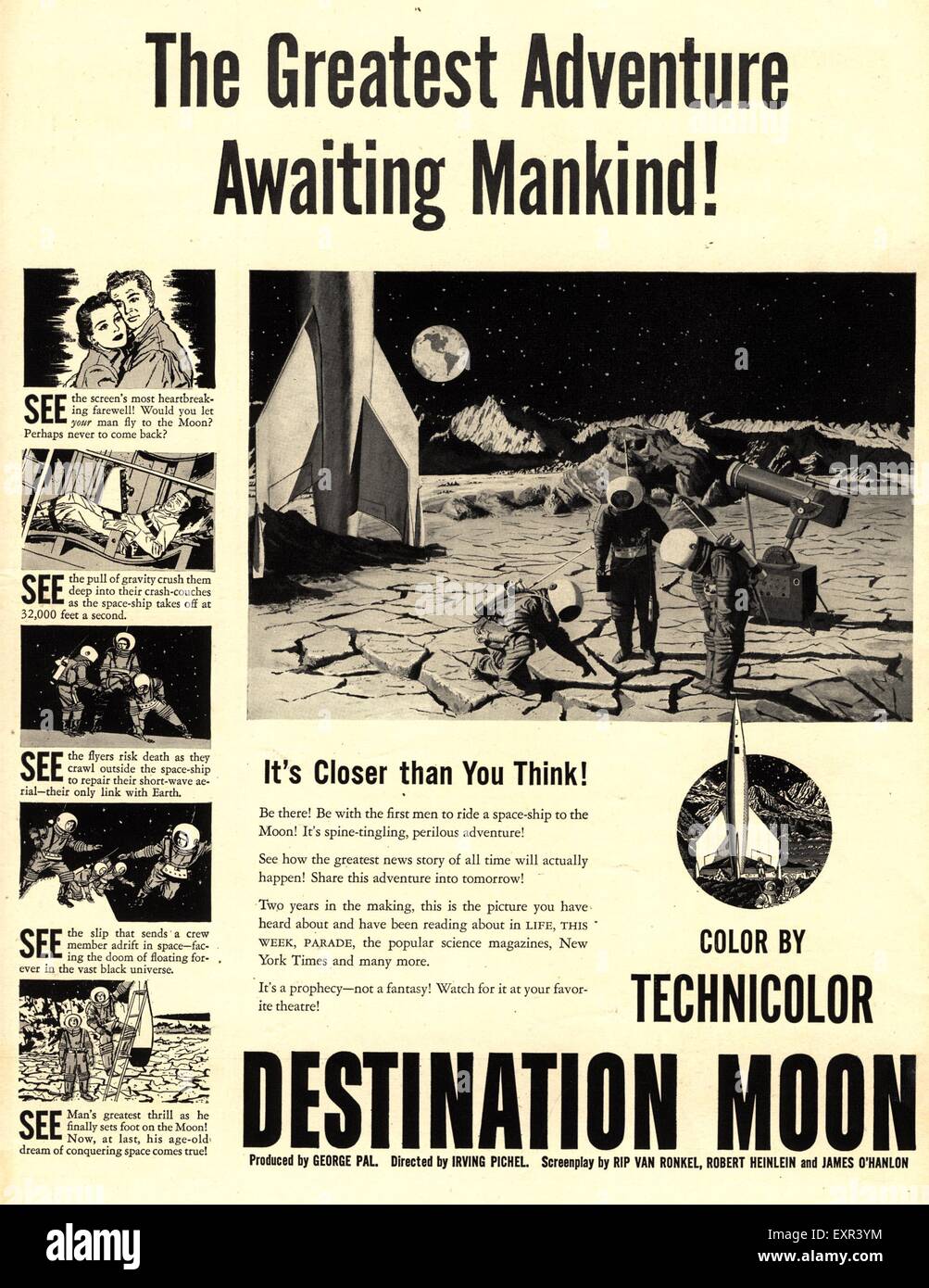 Space Exploration 1950s Ads