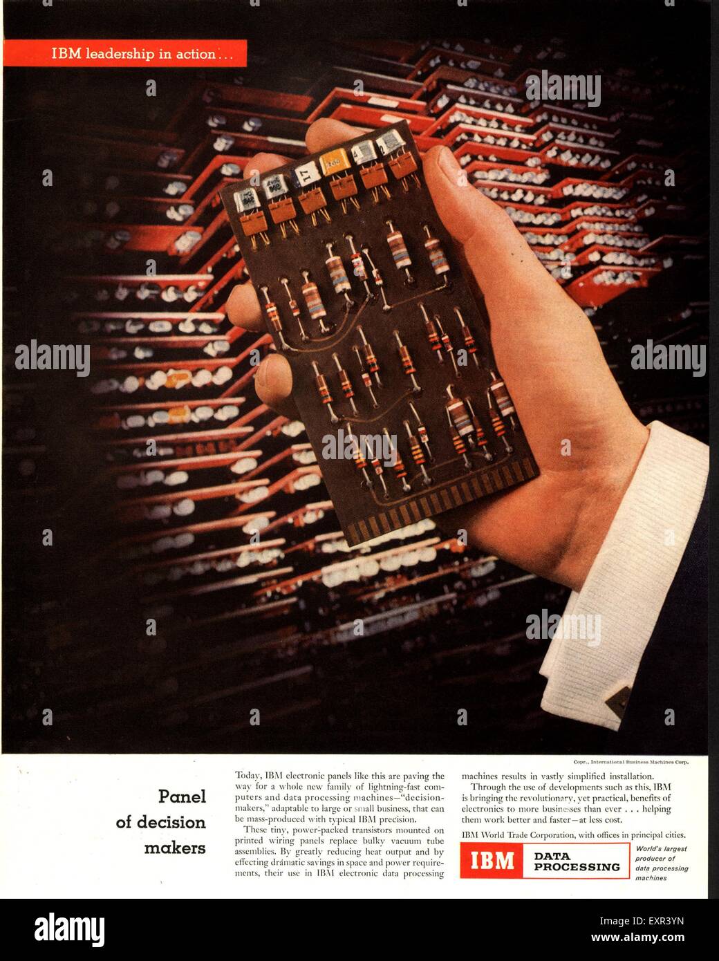 1950s USA IBM Magazine Advert Stock Photo - Alamy