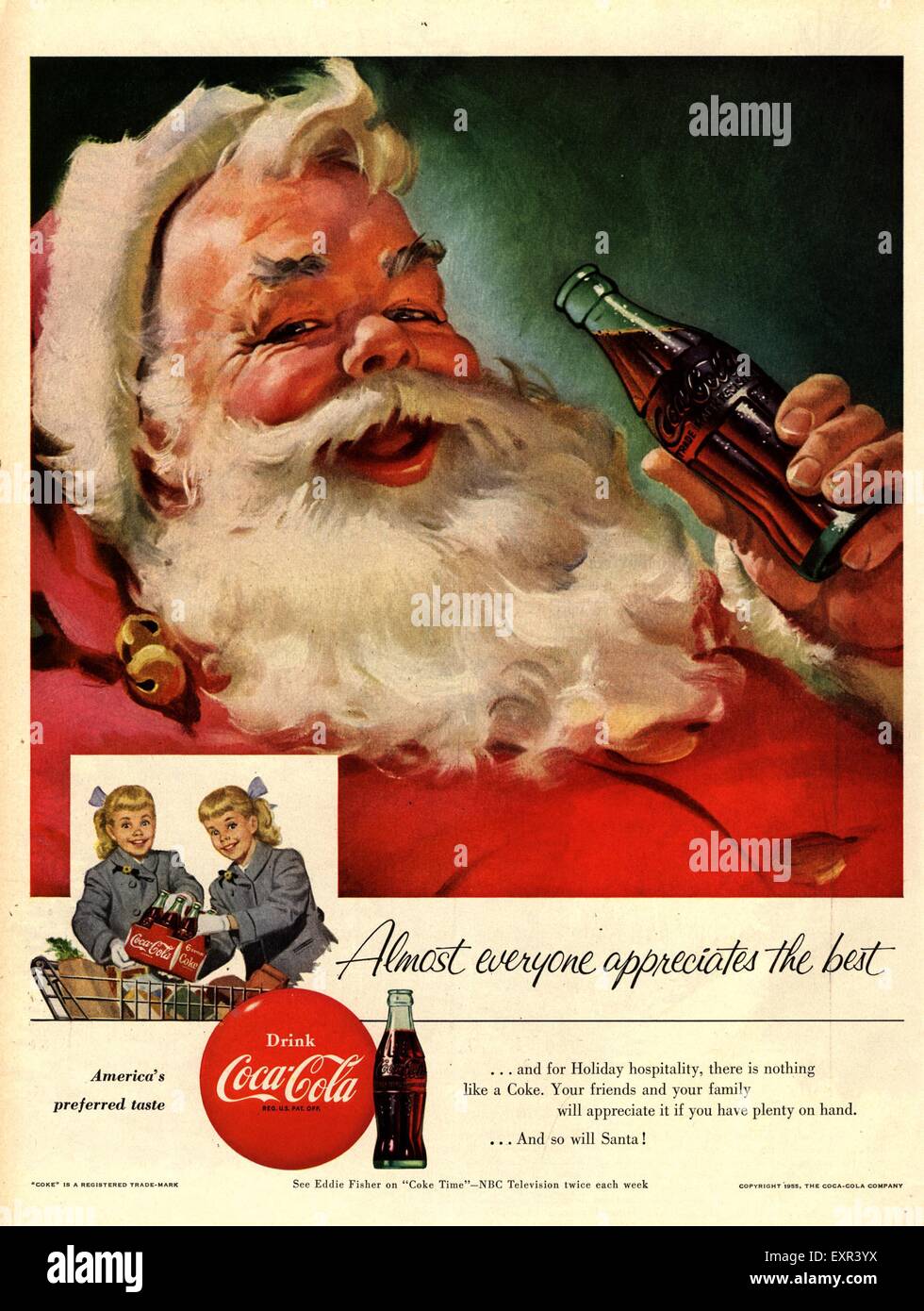1950s USA Coca-Cola Magazine Advert Stock Photo - Alamy