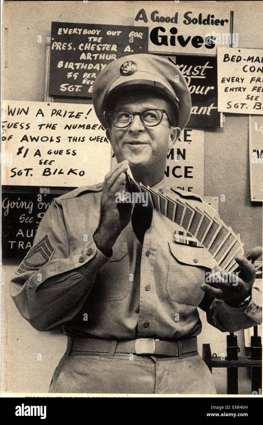 1950s USA Phil Silvers as Sgt Bilko Magazine Plate Stock Photo - Alamy