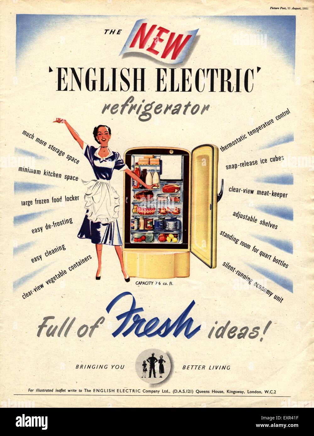 1950s english electric advert uk hi-res stock photography and images ...