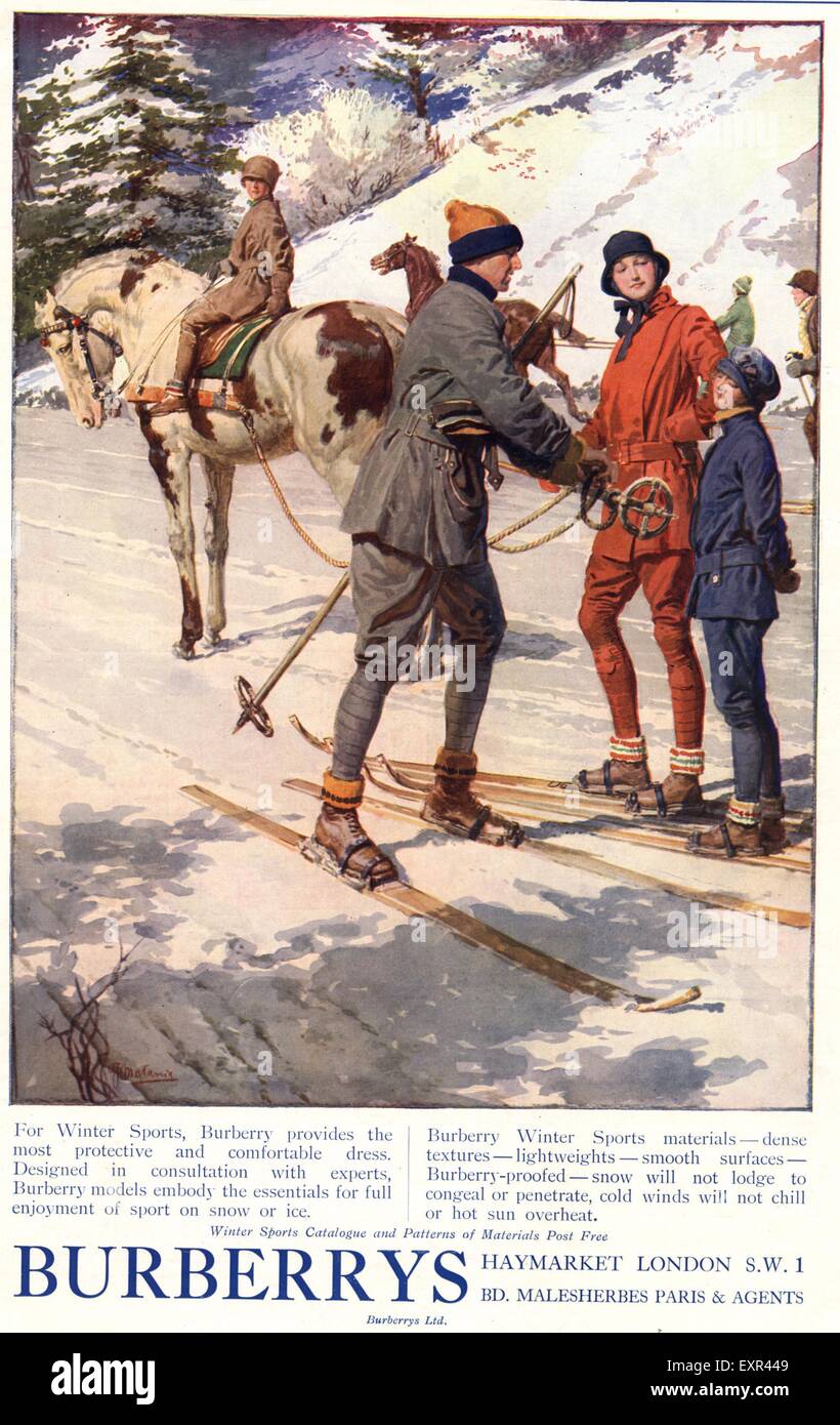 1920s UK Burberry Magazine Advert Stock Photo - Alamy