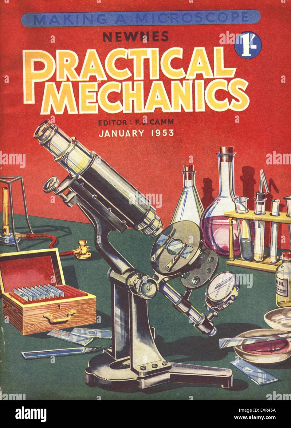 1950s UK Practical Mechanics Magazine Cover Stock Photo - Alamy