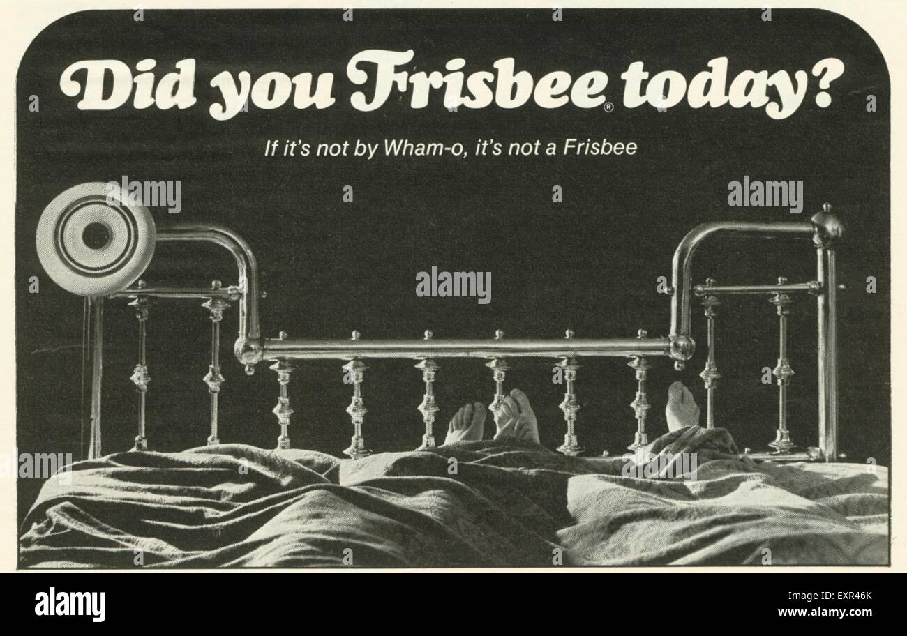 1970s USA Frisbees Magazine Advert Stock Photo - Alamy