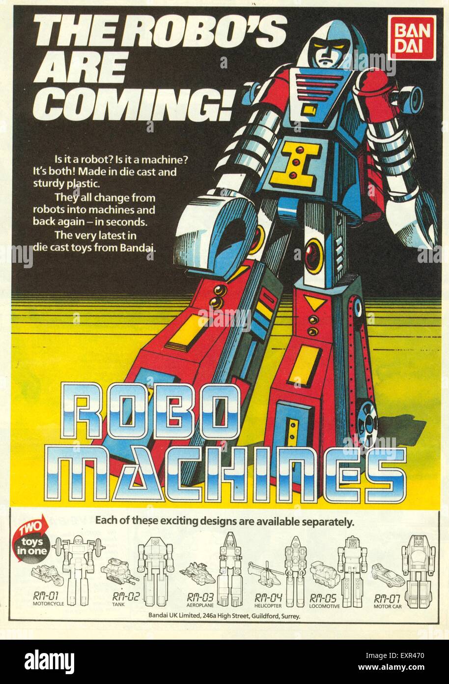 1970s UK Robo Machines Magazine Advert Stock Photo - Alamy