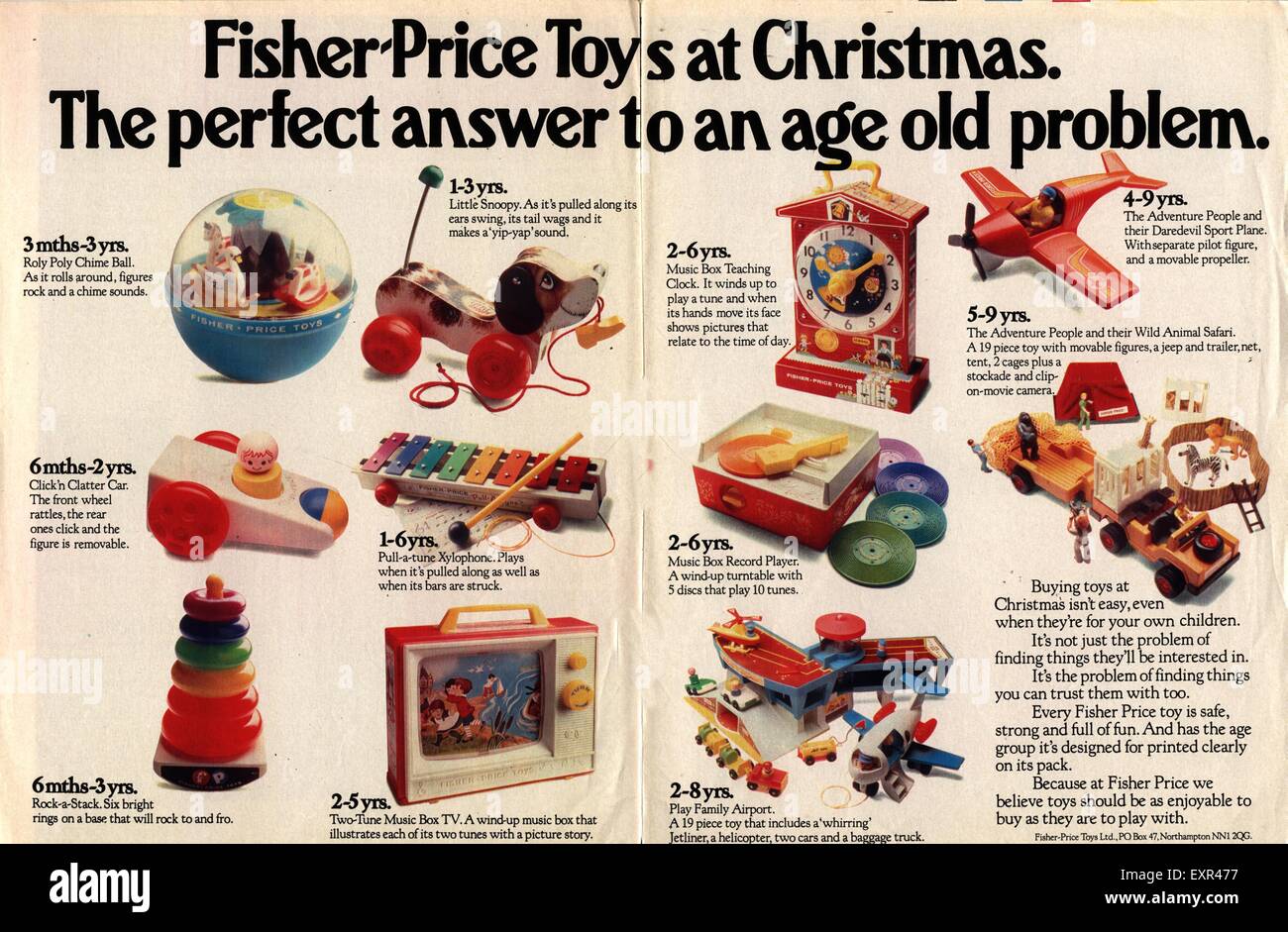 1980s UK Fisher-Price Magazine Advert Stock Photo - Alamy