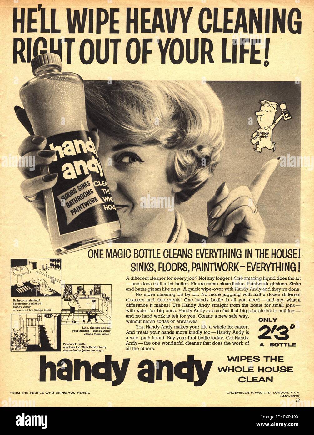 1950s UK Handy Andy Magazine Advert Stock Photo - Alamy