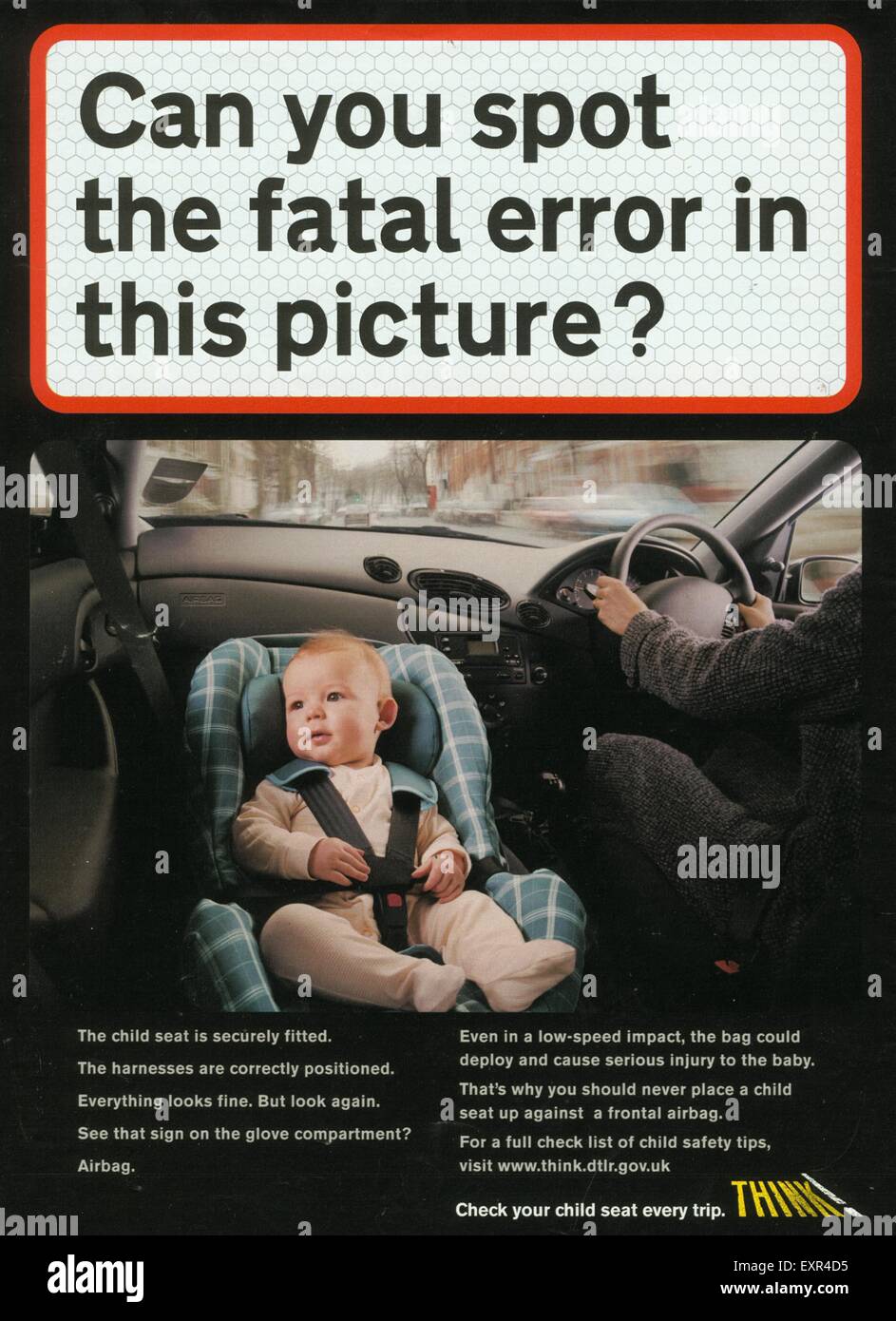2000s UK Government Campaigns Road Safety Magazine Advert Stock Photo ...