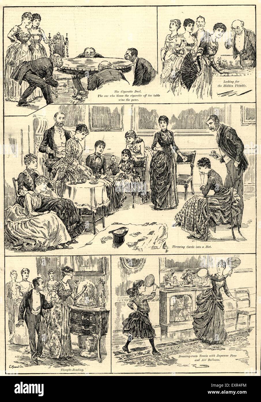 1890s UK Party Games Magazine Cover Stock Photo - Alamy