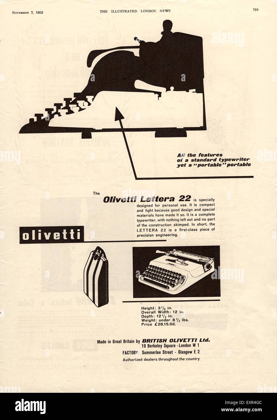 Typewriter 1950s hi-res stock photography and images - Alamy