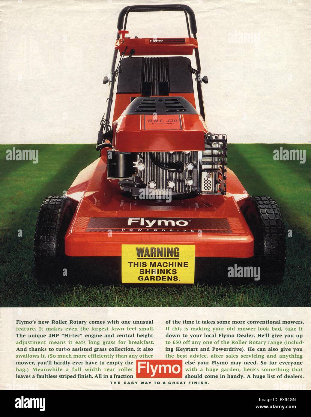 1980s UK Flymo Magazine Advert Stock Photo - Alamy