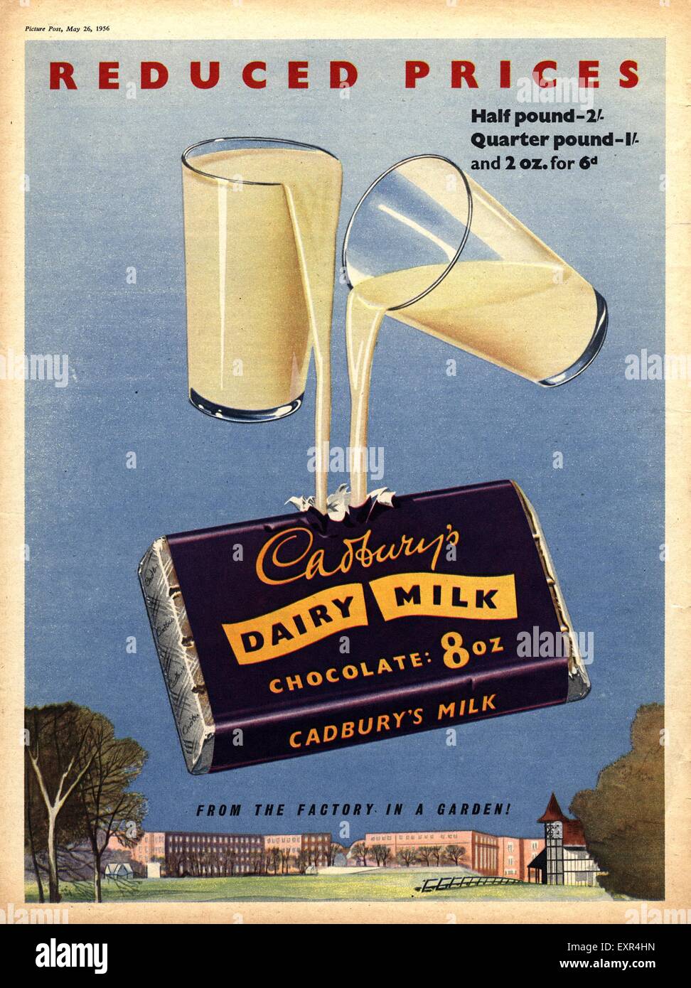 1950s UK Cadburys Magazine Advert Stock Photo - Alamy