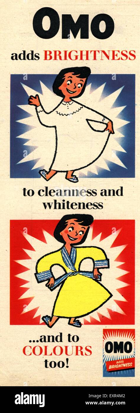 Omo washing powder 1960s hi-res stock photography and images - Alamy