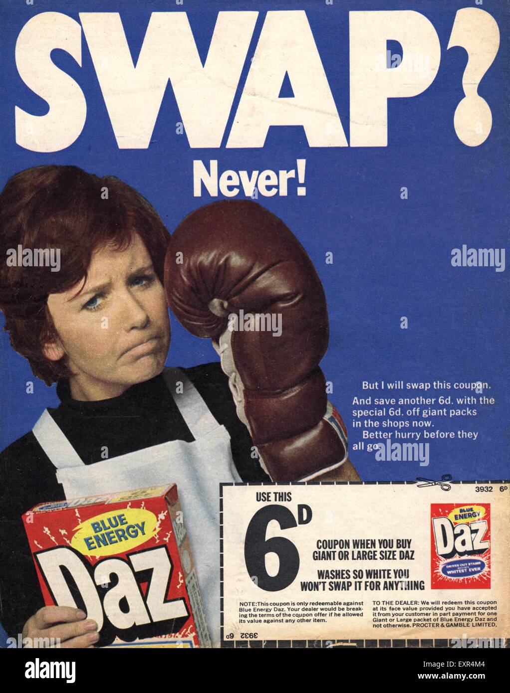 1960s UK Daz Magazine Advert Stock Photo - Alamy