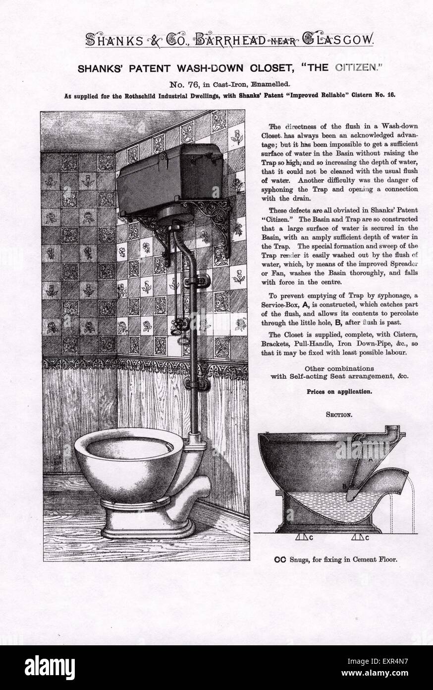 1900s UK Shanks Magazine Advert Stock Photo - Alamy