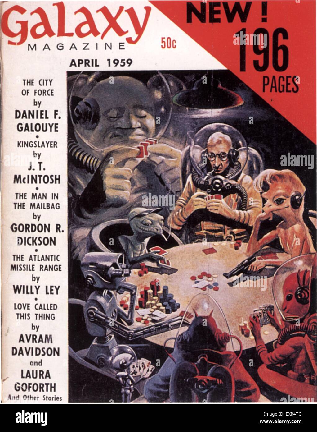 1950s USA Galaxy Magazine Cover Stock Photo - Alamy