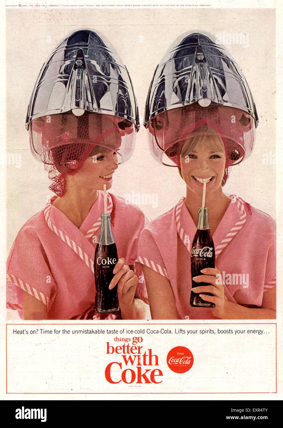 1960s USA Coca-Cola Magazine Advert Stock Photo - Alamy