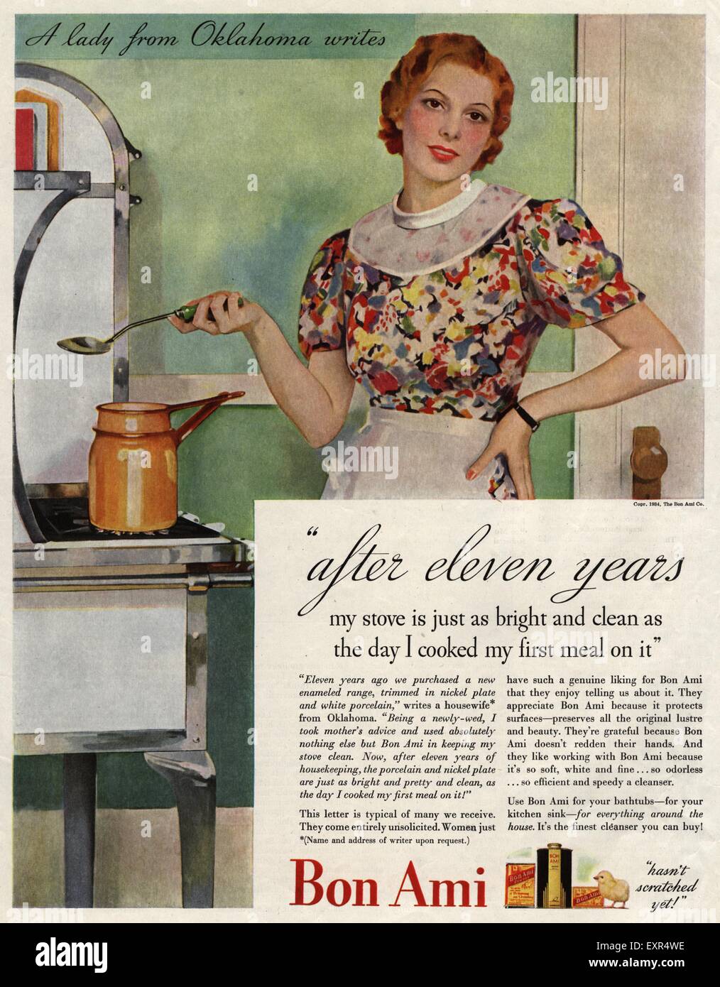 1930s USA Bon Ami Magazine Advert Stock Photo - Alamy