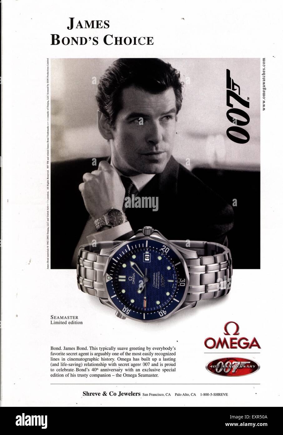 Omega advert hi-res stock photography and images - Alamy