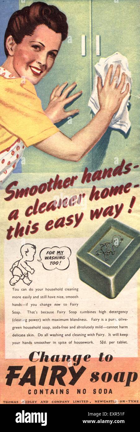 1940s UK Fairy Magazine Advert Stock Photo - Alamy