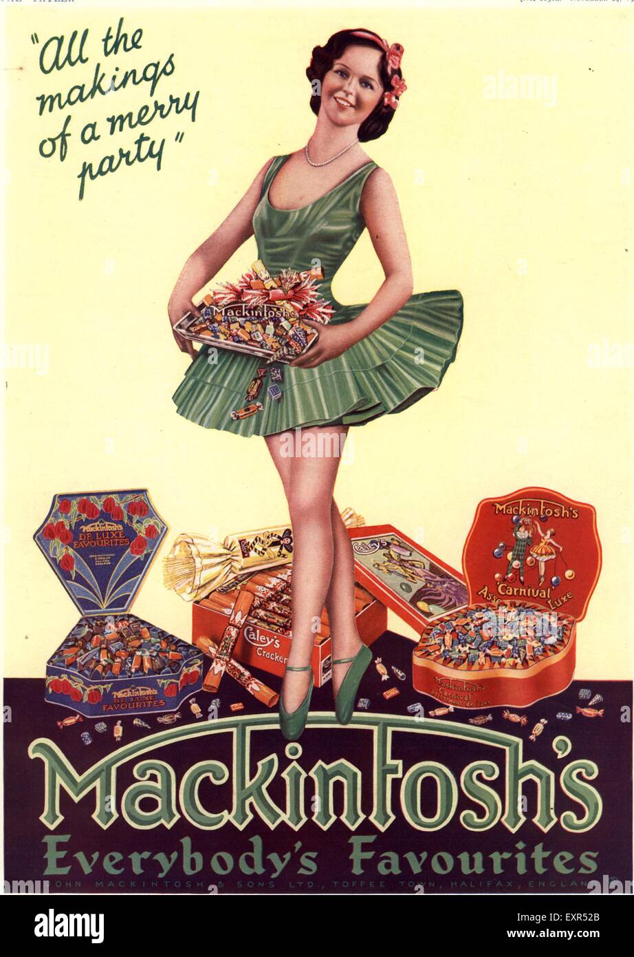 1930s UK Mackintosh's Magazine Advert Stock Photo - Alamy