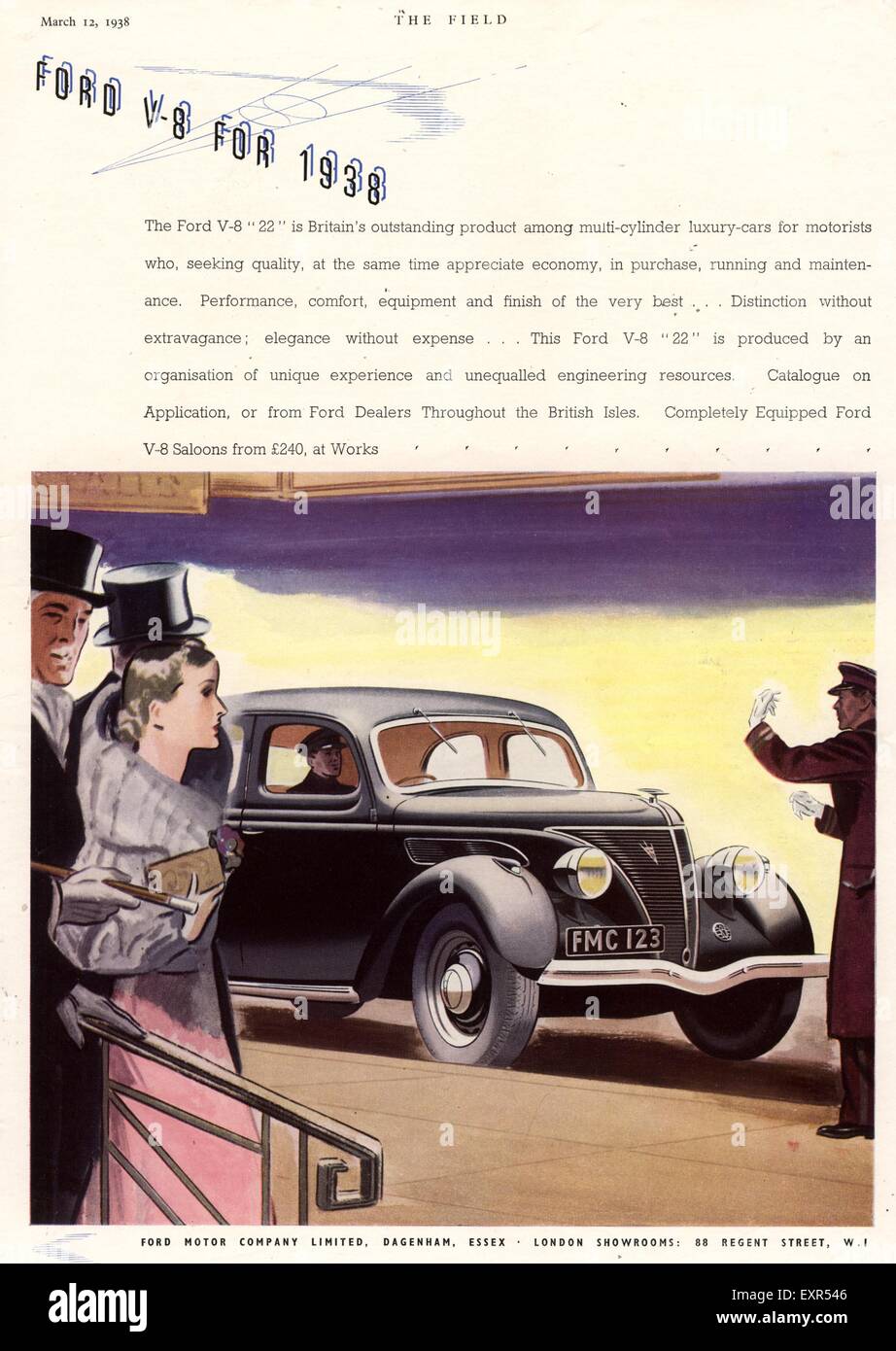 1930s UK Ford Magazine Advert Stock Photo - Alamy