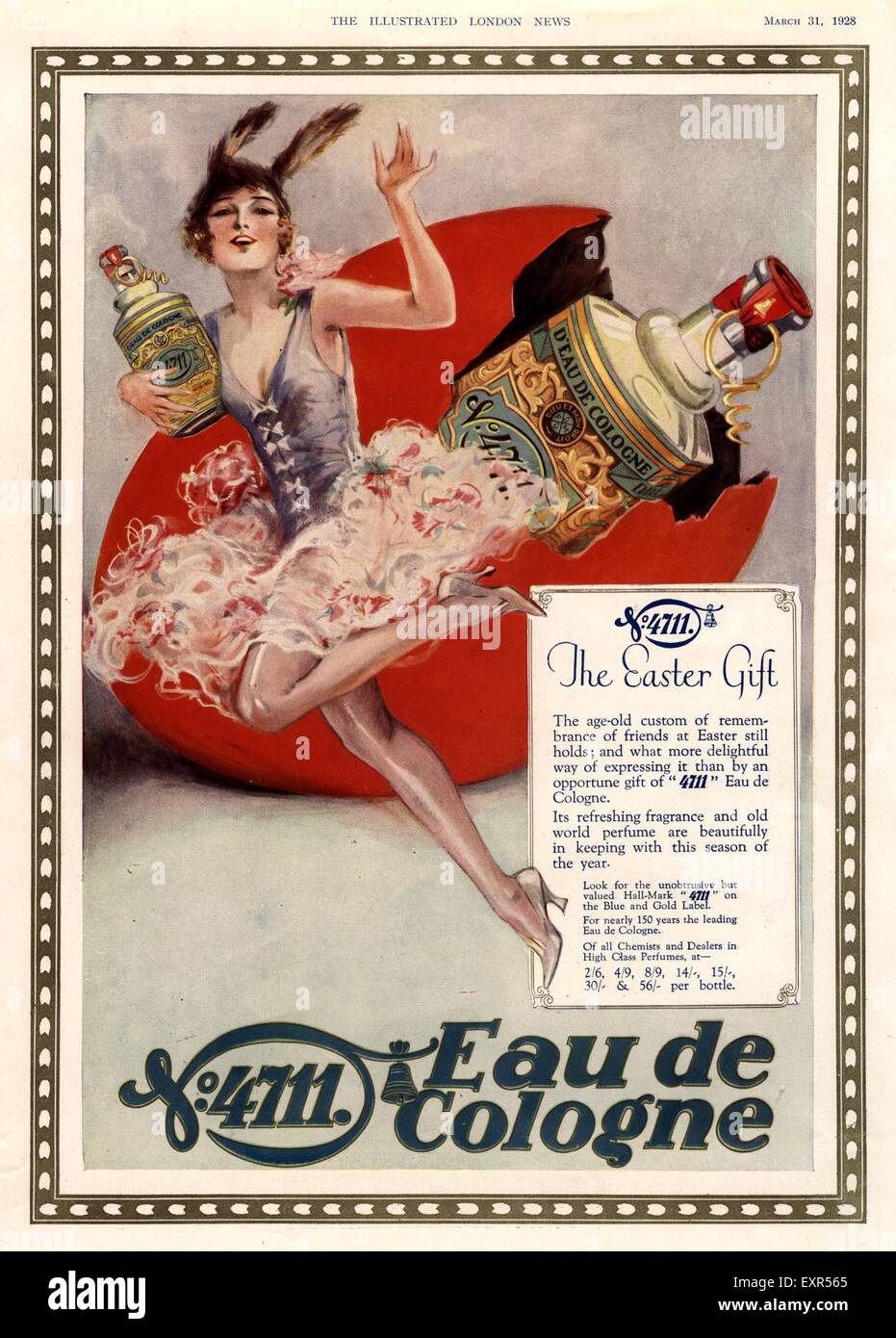 1920s UK 4711 Eau de Cologne Magazine Advert Stock Photo - Alamy