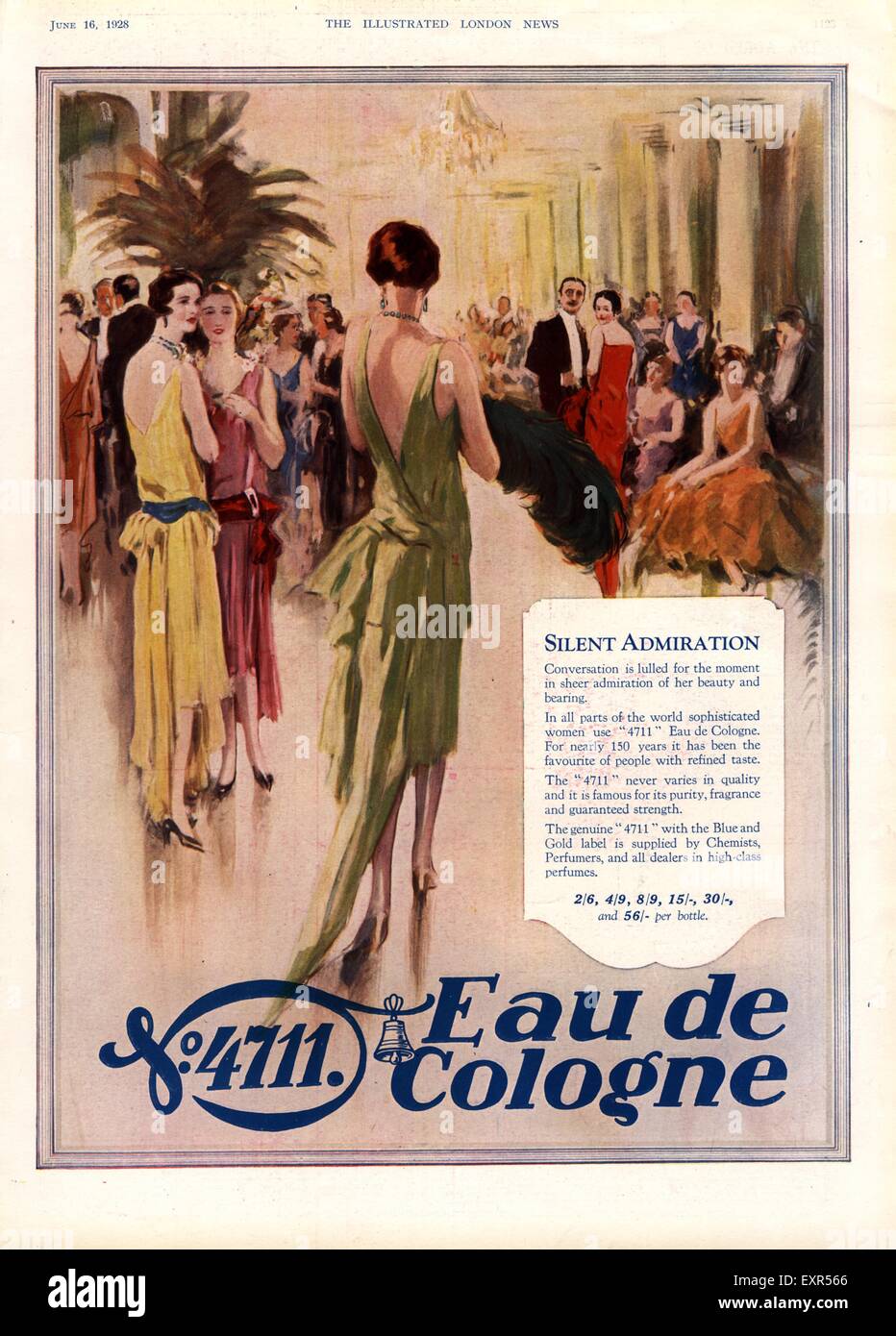 1920s UK 4711 Eau de Cologne Magazine Advert Stock Photo - Alamy