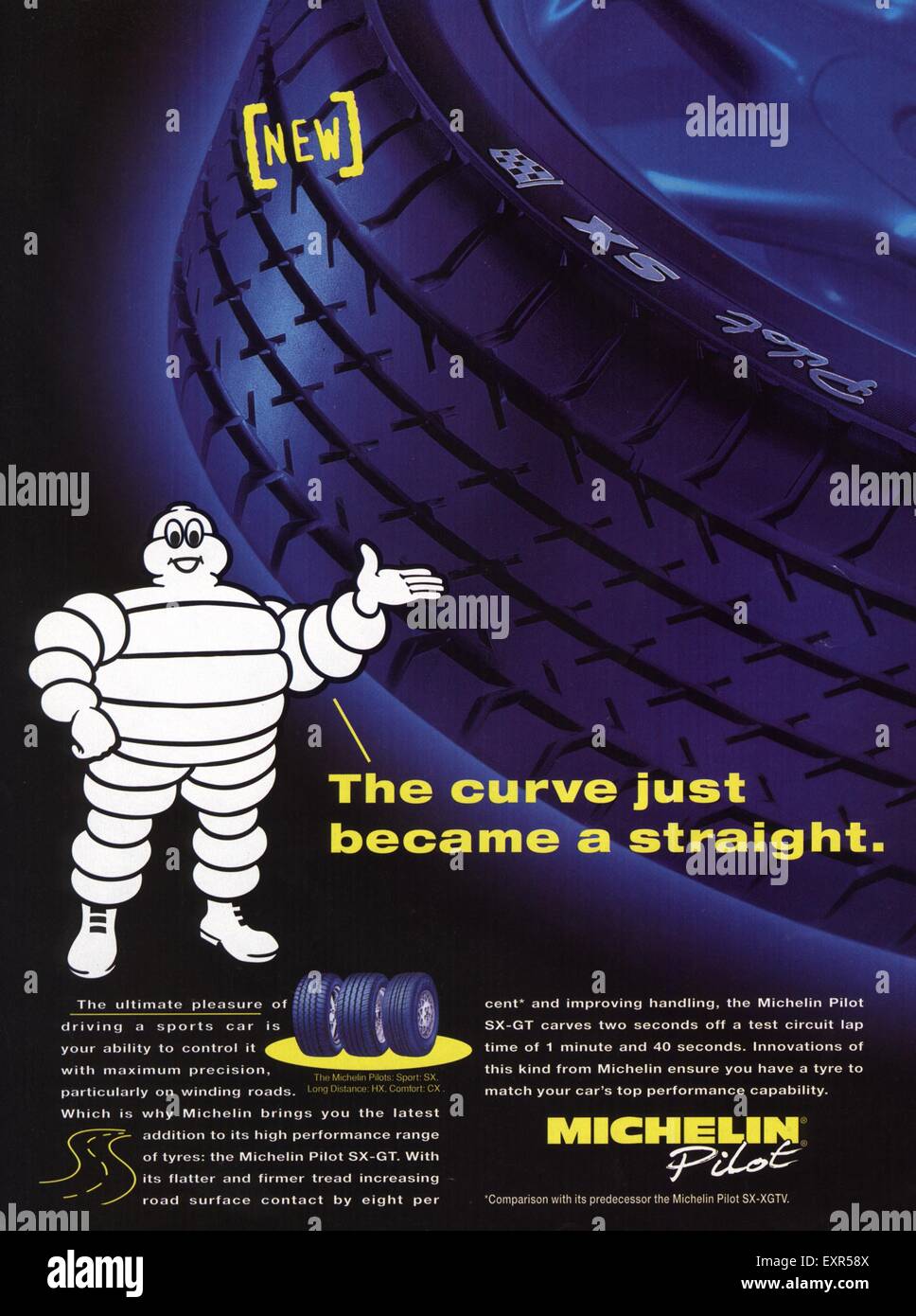 1990s UK Michelin Magazine Advert Stock Photo - Alamy