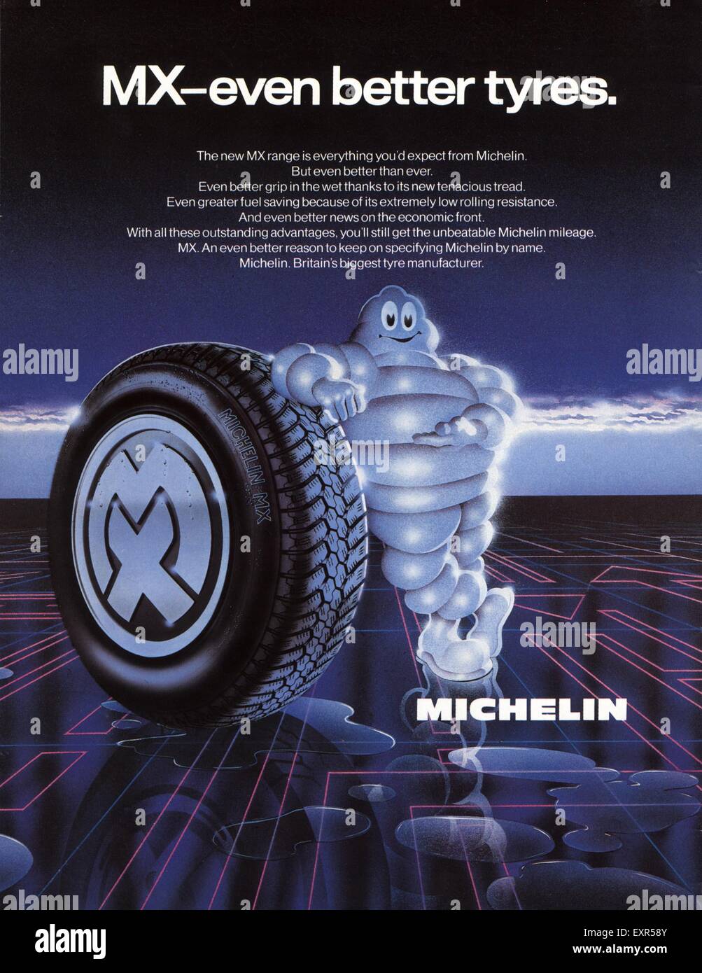 1980s UK Michelin Magazine Advert Stock Photo - Alamy