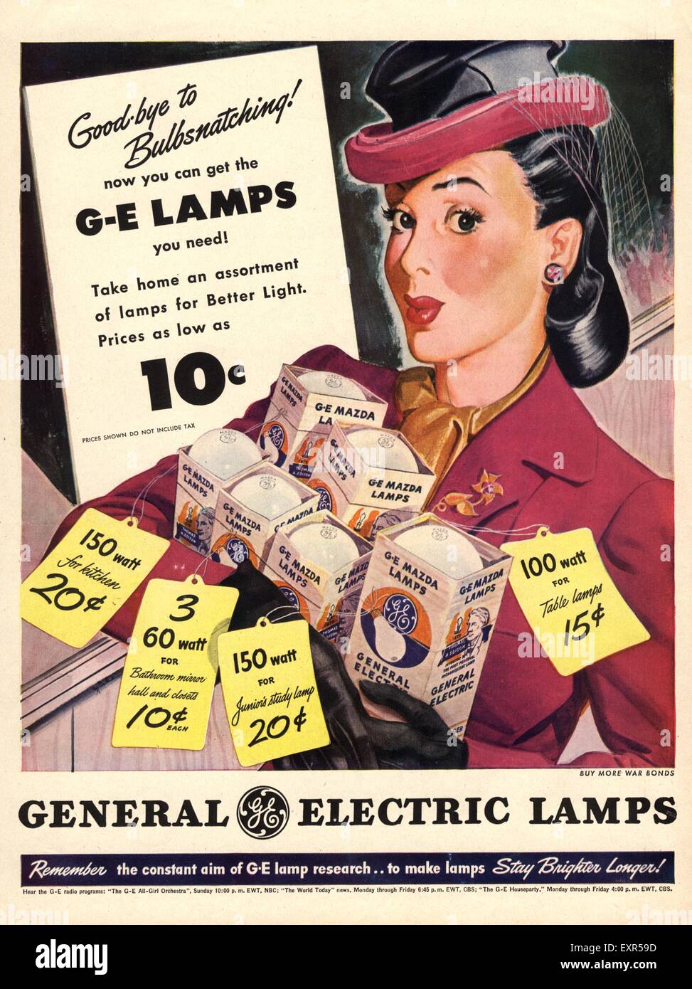 Light bulbs advert hi-res stock photography and images - Alamy