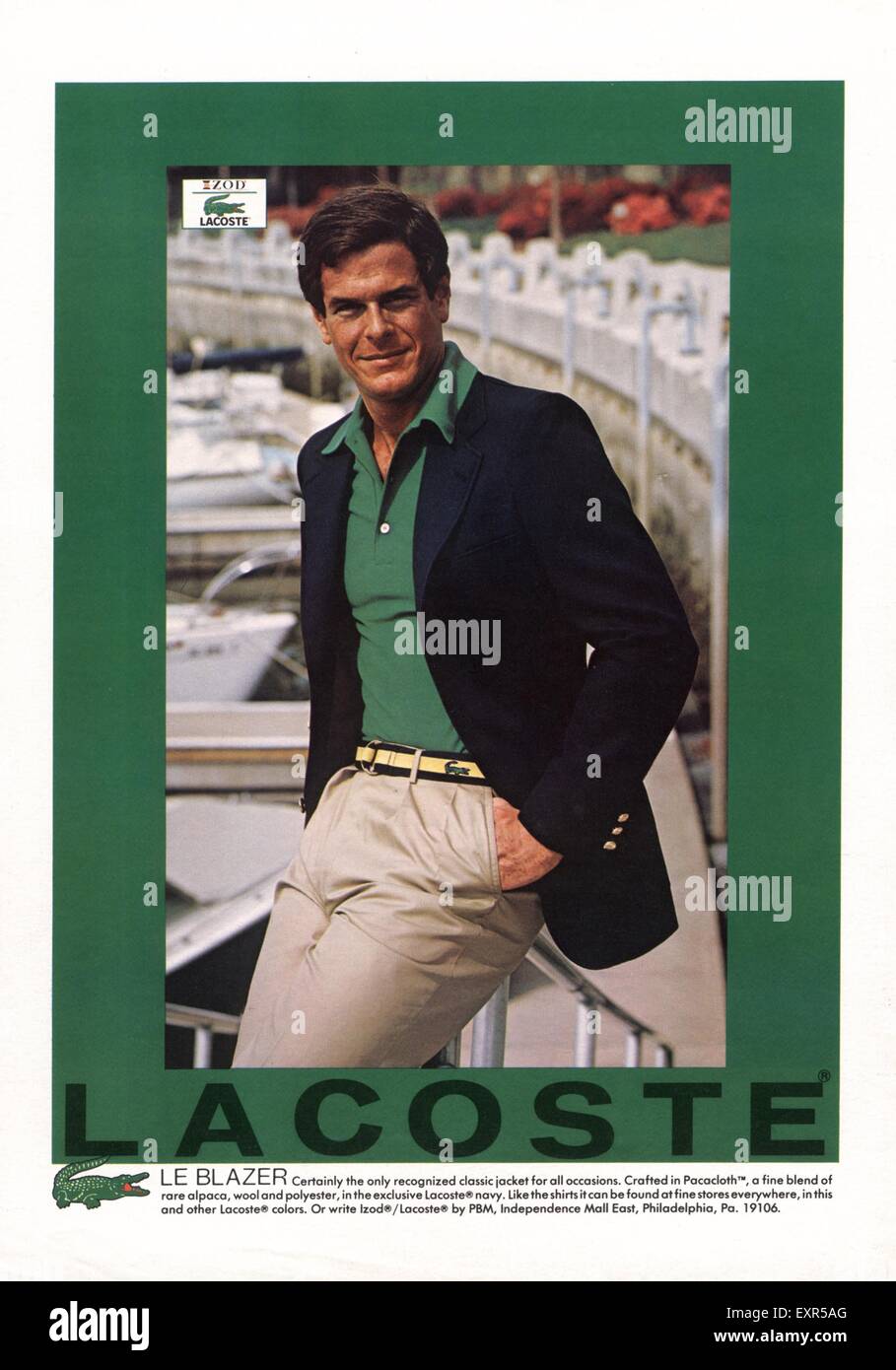 1960s USA Lacoste Magazine Advert Stock Photo - Alamy