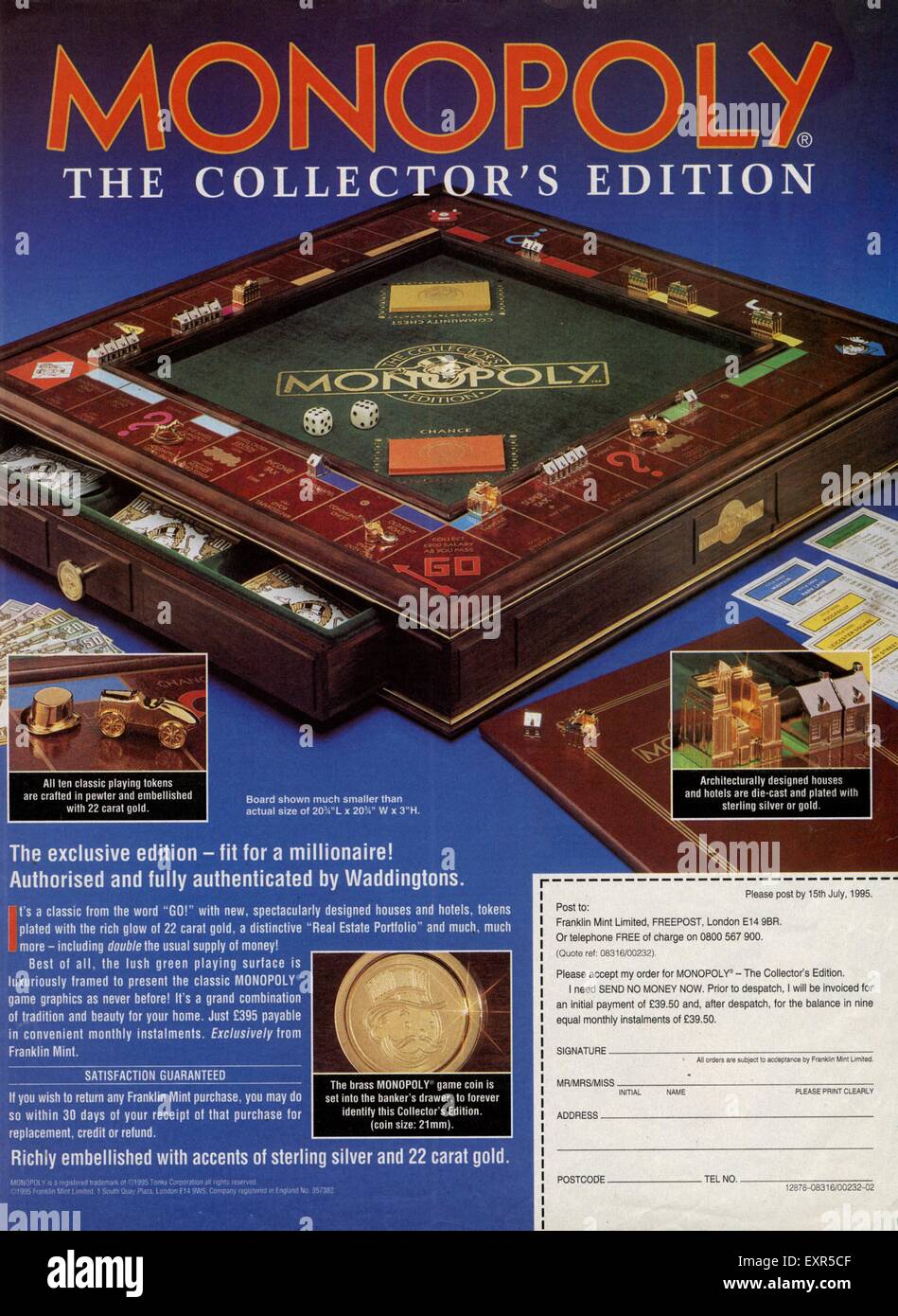 1990s UK Monopoly Magazine Advert Stock Photo - Alamy