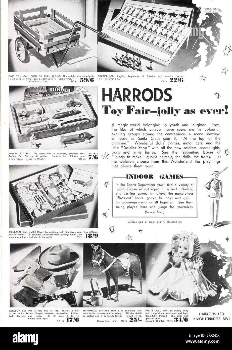 1930s UK Harrods Magazine Advert Stock Photo - Alamy